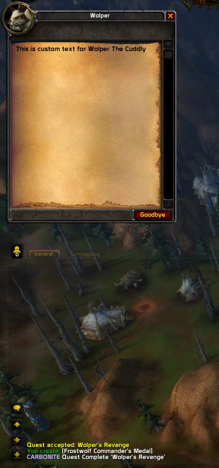 TUTORIAL Create A NPC Quest Giver Quest Custom Text MaNGOS University GetMaNGOS
