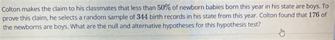 solved identify the null and alterative hypotheses for an