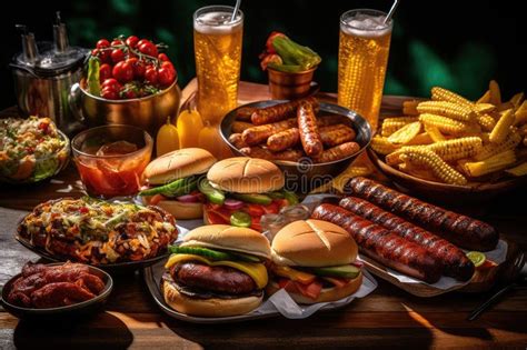 Summer Bbq Bash Stock Illustration Illustration Of Meal 279930564