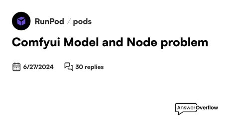 comfyui model and node problem runpod
