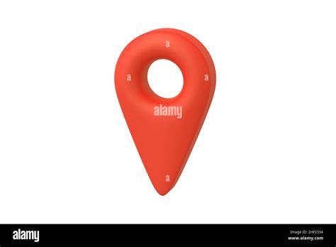 Red Map Pointer Icon Isolated On White Background Gps Marker Geographical Location 3d Render