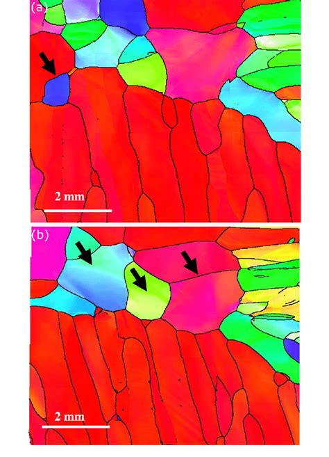 Ebsd Ipf Z Map For The Sample Deformed At 500 °c 01 Strain Strain Download Scientific