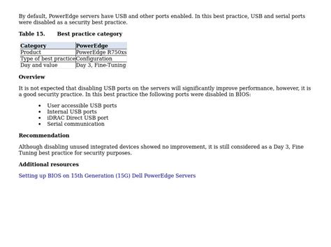 Poweredge R750xs Disable Unused Integrated Devices Oracle Database