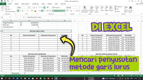 Menghitung Penyusutan Dengan Rumus Excel Youtube Vrogue Co