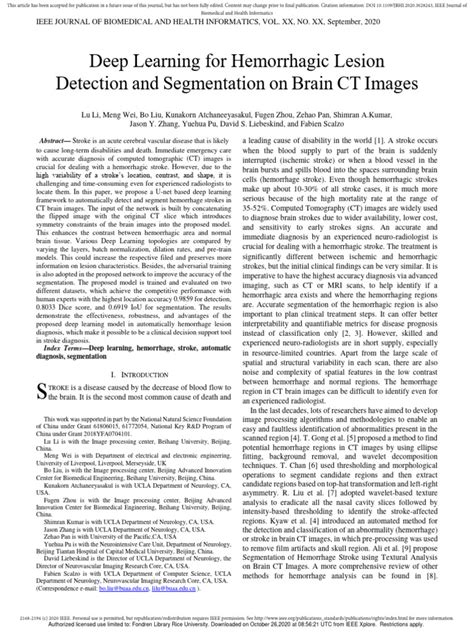 Deep Learning For Hemorrhagic Lesion Detection And Segmentation On