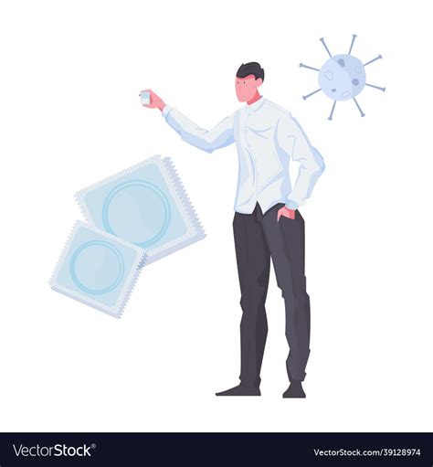 Safe Sex Composition Royalty Free Vector Image