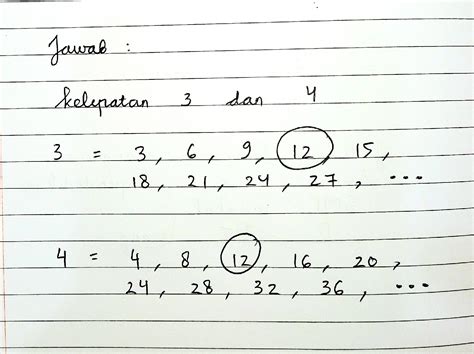 Sharing Jumlah Bilangan Kelipatan 3 Dan 4