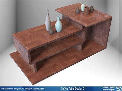 Coffee Table Design Project 01 Cgtrader
