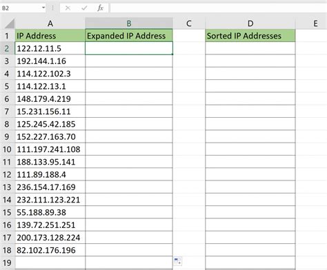 How To Sort Ip Address From Low To High In Excel