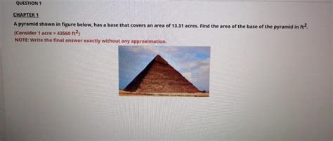 Solved QUESTION CHAPTER A Pyramid Shown In Figure Below Chegg Com