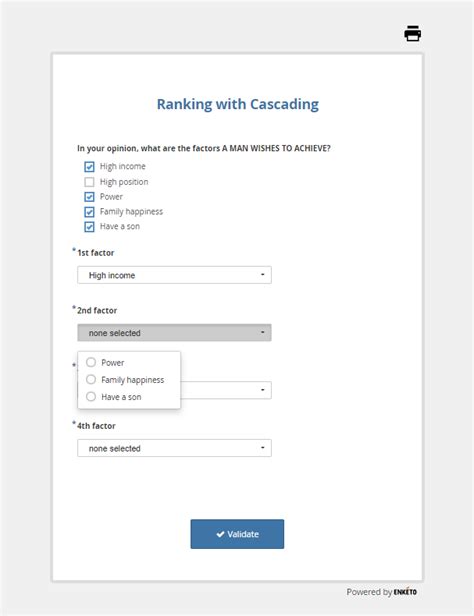 How To Create This Cascading Select Question Form Building