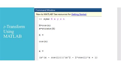 Z Trasnform And Inverse Z Transform In Matlab Pptx Science
