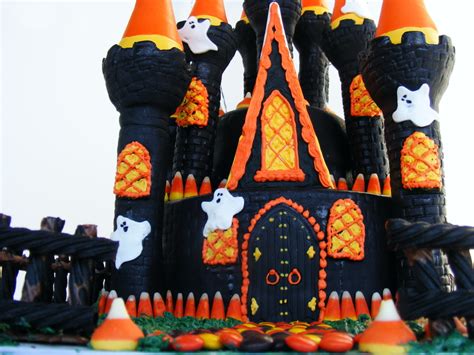 Halloween Candy Corn Castle Cake