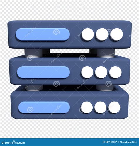 3d Server Icon Computer Server 3d Render Icon Cloud Computing Stock