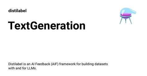 Textgeneration Distilabel