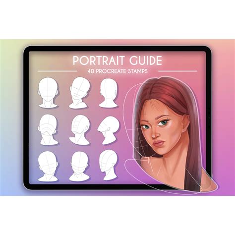 Procreate Brushes Procreate Portrait Stamps Procreate Head Inspire Uplift
