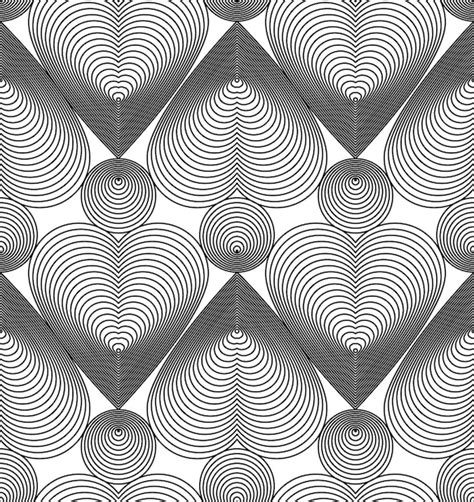 Premium Vector Geometric Monochrome Stripy Seamless Pattern Black