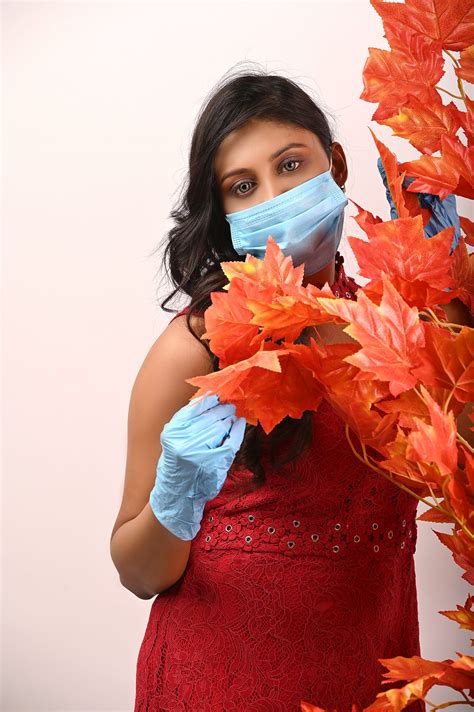 Model Posing While Wearing Mask PixaHive