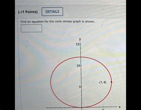 Answered 1 Points Details Find An Equation For The Conic Whose Graph Kunduz
