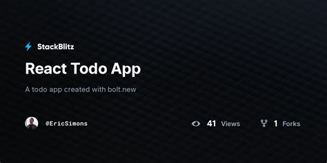 React Todo App StackBlitz
