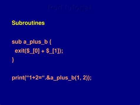 Ppt Perl Tutorial Ikifioperltut Powerpoint Presentation