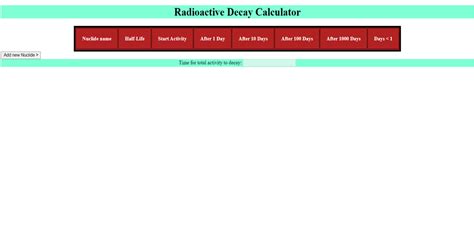 GitHub WDpad Radioactive Decay Calculator Aim Of The Project Is To Design A Simple Web