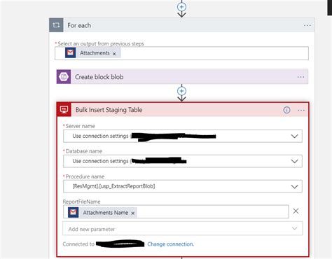 Sql Server Azure Logic App How Do I Pass A Single For Each Variable