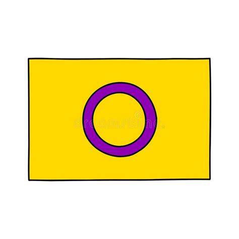 Intersex Pride Flag Doedle Icon Vector Color Line Illustratie Vector
