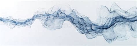 Abstract Flowing Lines Create A Soft Wave Pattern With Shades Of Blue