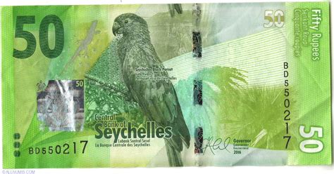 50 Rupees 2016 2016 Issue Seychelles Banknote 14470 50 Rupees 2016 2016 Issue Seychelles Banknote 14470