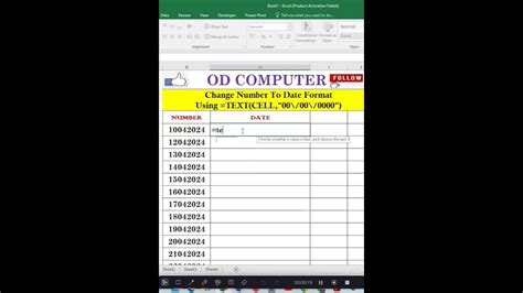 Number To Convert Date Format Exceltech Smartexcel Exceltips