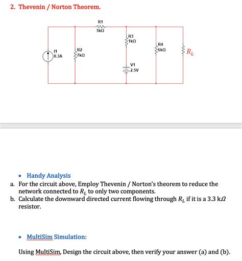 solved thevenin ﻿norton theorem handy analysisa ﻿for the
