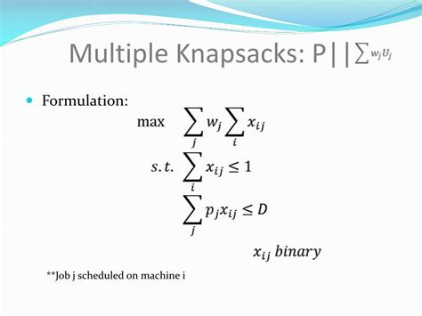 Ppt Computational Experiments With Knapsack Powerpoint Presentation