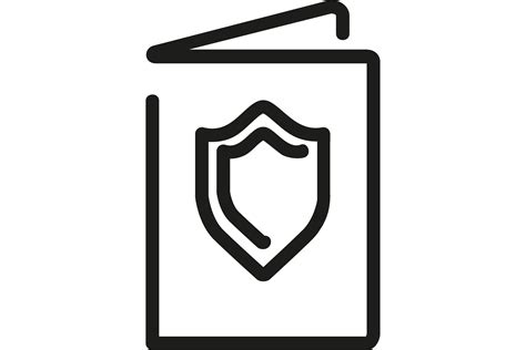 Security Protocol Thin Line Icon Shield Graphic By Pch Vector · Creative Fabrica