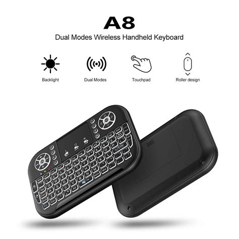 Mini 2 4G Wireless Keyboard Backlight Keyboard With Mouse Touchable Keyboard For Smart TV Box