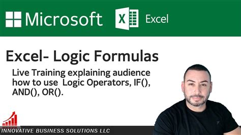Excel Logic Formulas Logical Operators If And Or Formulas Explanation With Example
