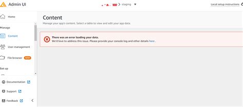 Admin Ui Content It Is Not Showing The Data To Manage There Was