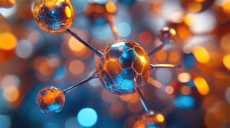 Abstract Molecular Structure In Vibrant Colors Premium Ai Generated Image