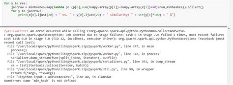Apache Spark Nameerror Name Minhash Is Not Defined Stack Overflow