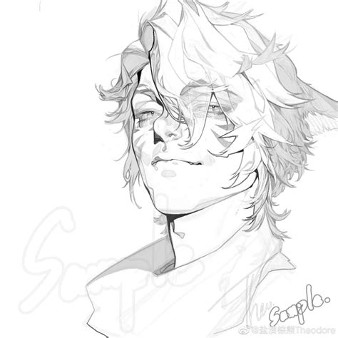 线稿系列 角色线稿设计，动态（日韩现代） 花瓣网