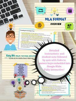 Google Slides MLA Format Note Instructions Links And Self Assessment Tool