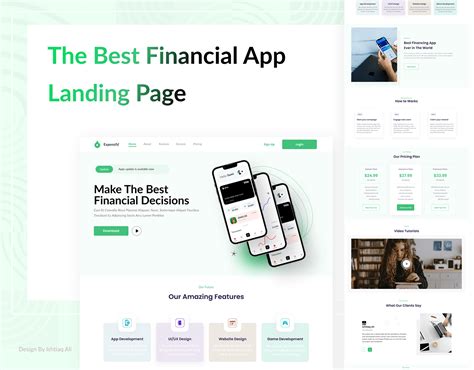 Financial App Landing Page Behance