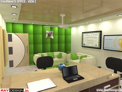 Mrdebajit Dutta Jorhat Assam Chairmans Office 3d Interior View 2