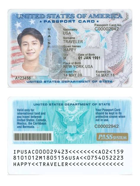 北美usa Passport Card美国护照卡psdphotoshopps模板 V2 老龙资源站