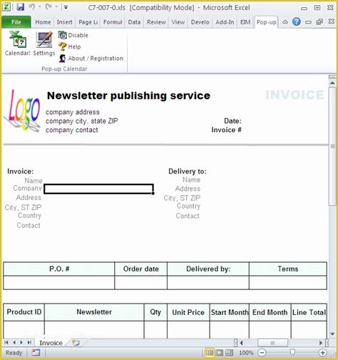 50 Free Excel Invoice Template Mac Heritagechristiancollege