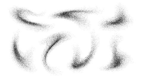 dotwork abstract shapes black grain texture vector image