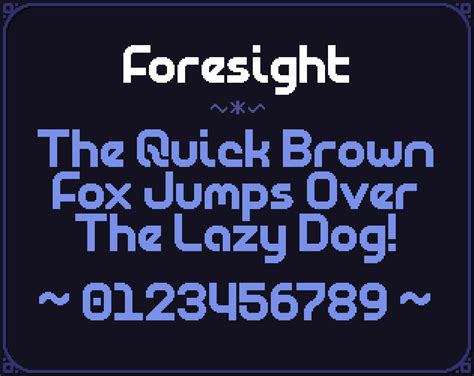 Pixel Font Foresight By ChevyRay
