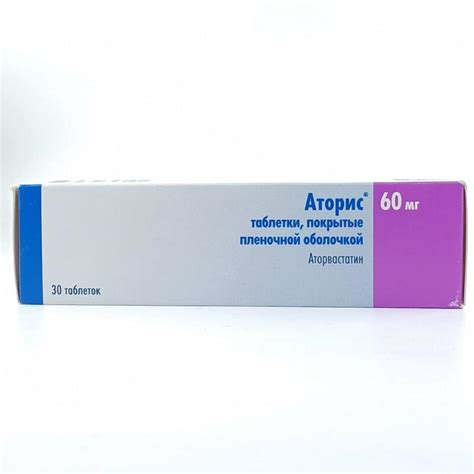 Аторис Atoris таблетки покрытые пленочной оболочкой по 60 мг №30 3