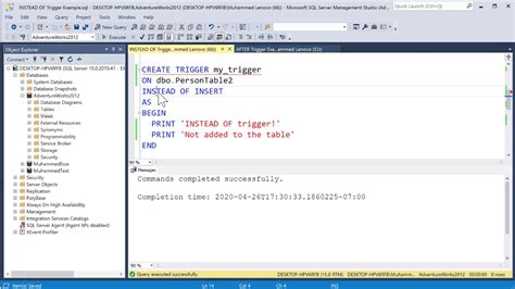 75 Instead Of Trigger Microsoft Sql Server Youtube