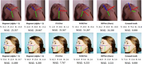 Predictions Of Head Pose Estimation Models On The Successful And